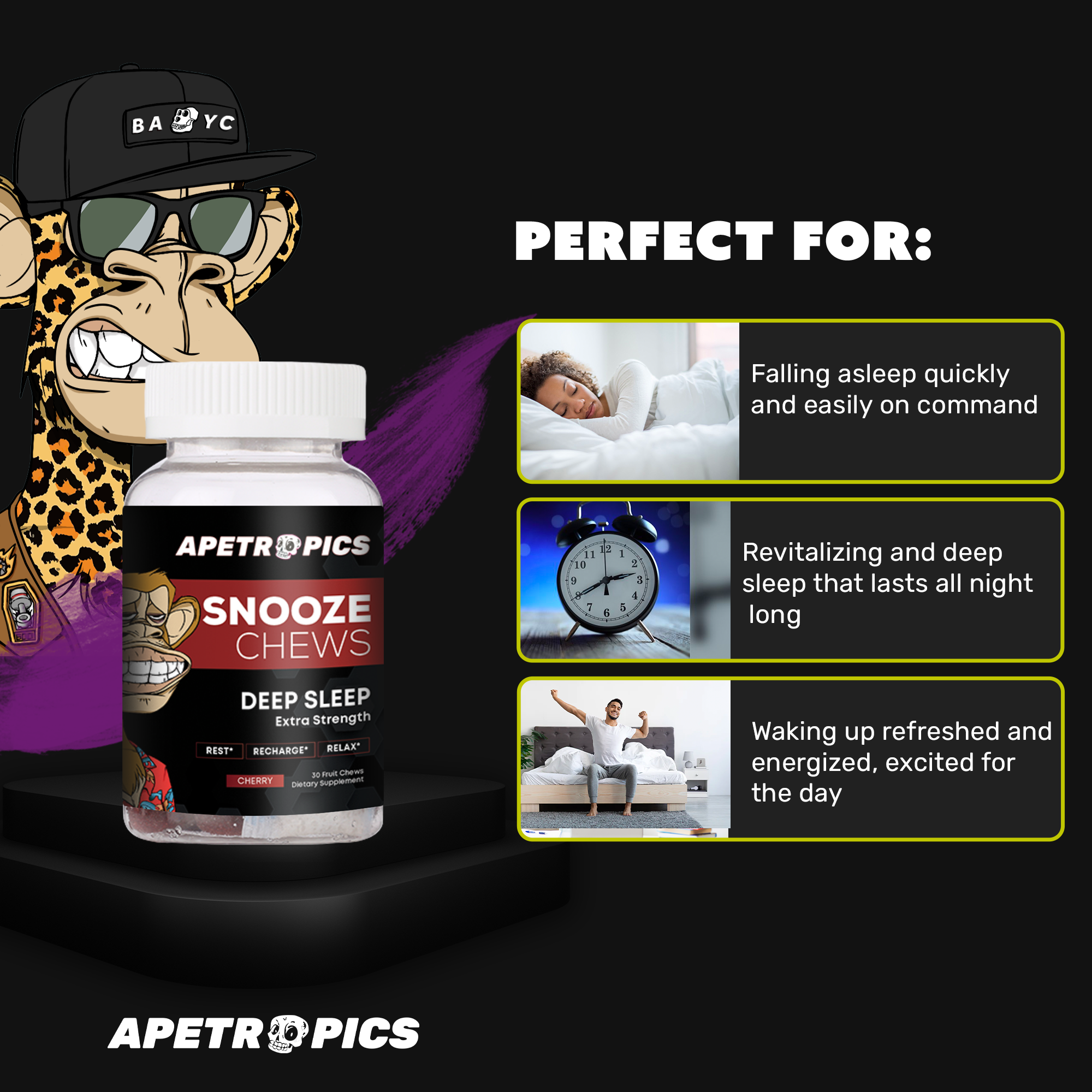 Buy Apetropics Snooze Chews | Gummies for Sleep | Apetropics